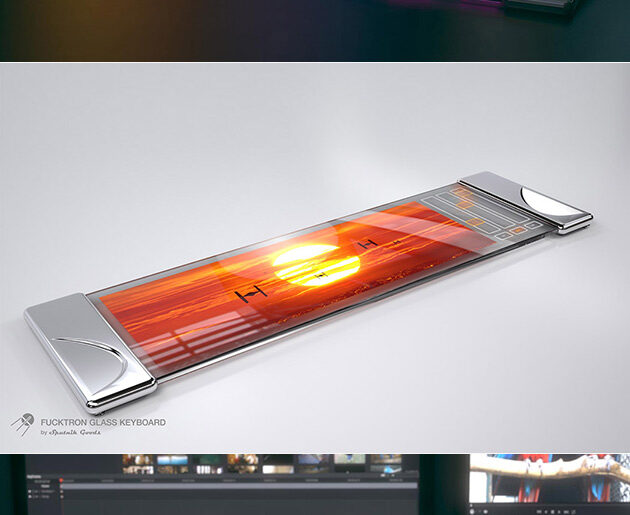 F*CKTRON Glass Keyboard Has No Keys, Uses Transparent OLED Display ...