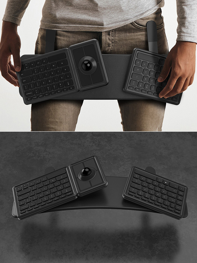 Bizarre Wearable Ergonomic Keyboard Has Hooks That Slide Into Your ...