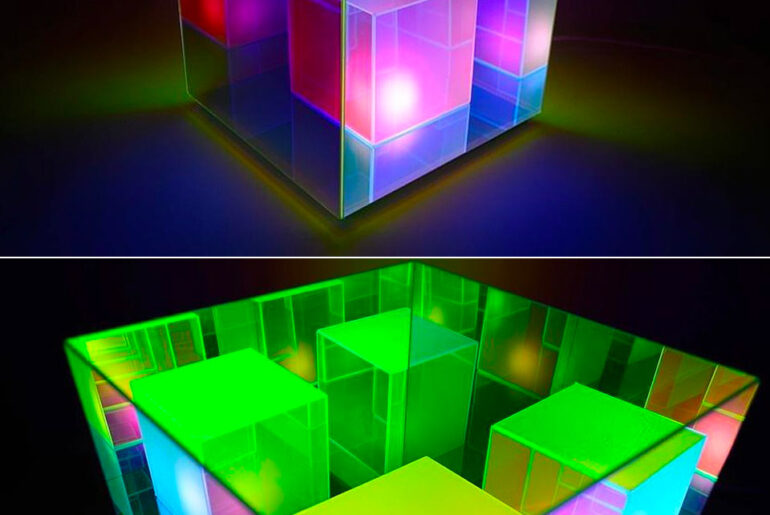 Mind-Bending Infinity Cube Lamp is All Just an Optical Illusion - TechEBlog