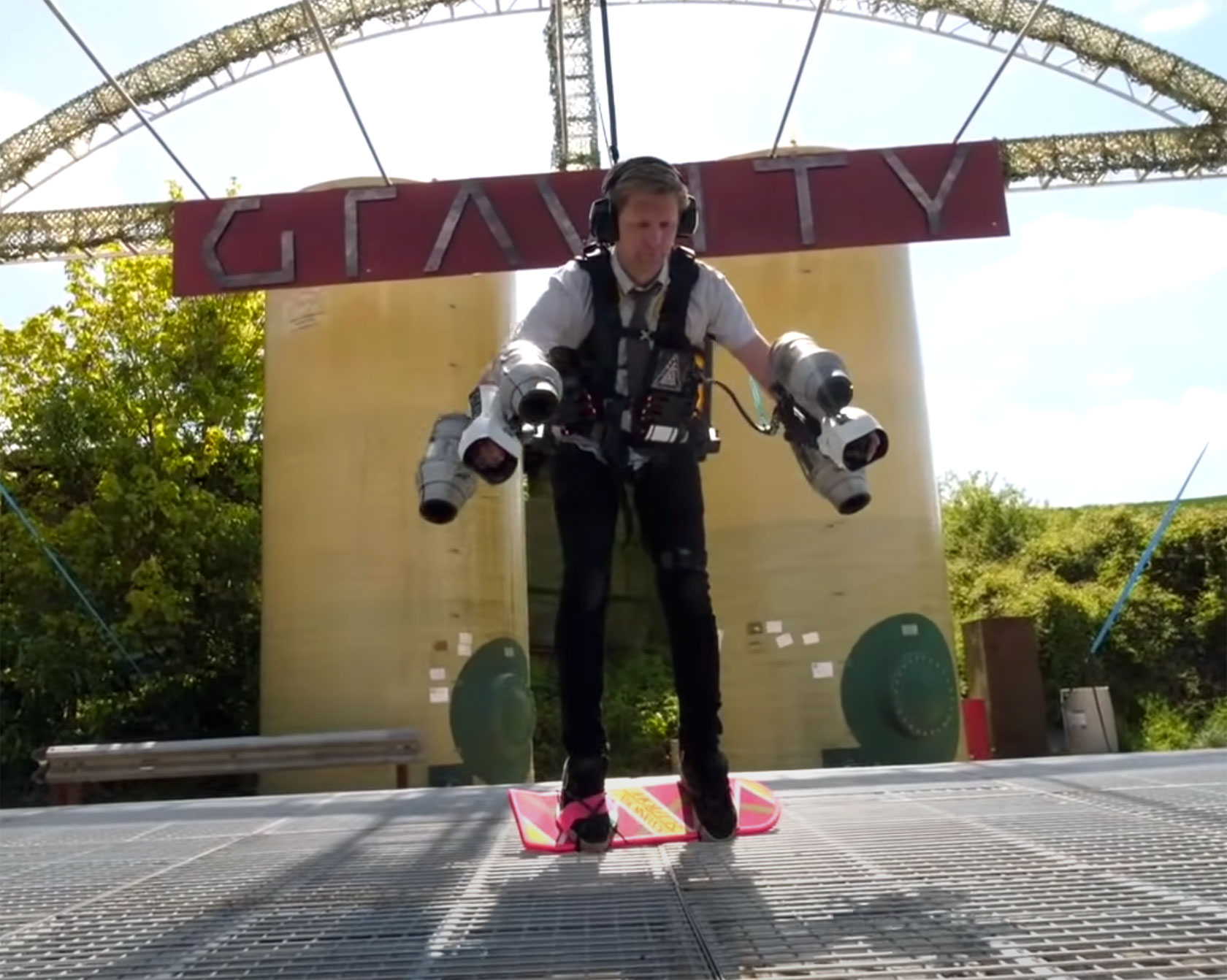 Inventor Colin Furze Uses Jetpack to Bring Back to the Future 2 ...