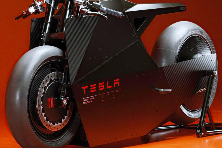 The Sokudo is a Stealthy Electric Tesla Motorcycle Concept That Shape ...