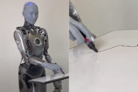 AI-Powered Ameca Humanoid Robot Gets Stable Diffusion Upgrade, Cat Drawing Ensues - TechEBlog