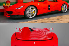 Life-Sized LEGO Ferrari Monza SP1 Debuts at LEGOLAND Billund Denmark ...