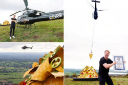 Doritos Uses Helicopter to Set Guinness World Record for Highest Cheese Pull - TechEBlog