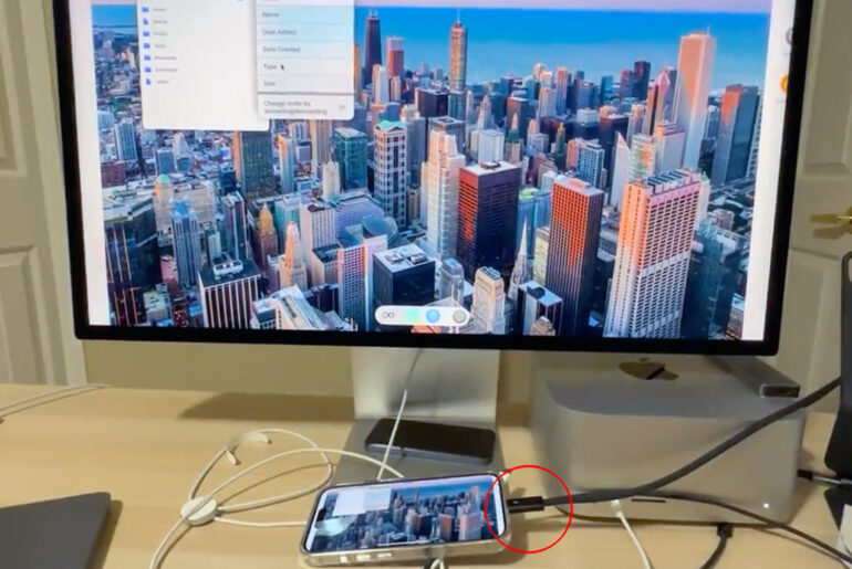 When iPhone 15 Pro Meets Apple Studio Display, This Makeshift Desktop ...