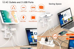 Don't Pay $20, Get the One Beat 12 Plug Wall Outlet + 3 USB Ports with ...