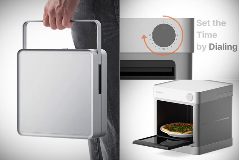 Collapsible FoldWave Microwave Can Be Transported Like a Laptop - TechEBlog