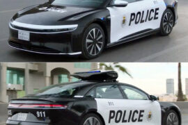 Lucid Air Police Vehicle Arrives in Saudi Arabia, Includes Roof-Mounted ...