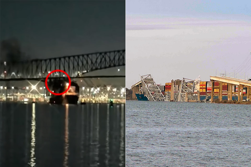 Security Camera Footage Captures Moment Baltimore’s Francis Scott Key ...