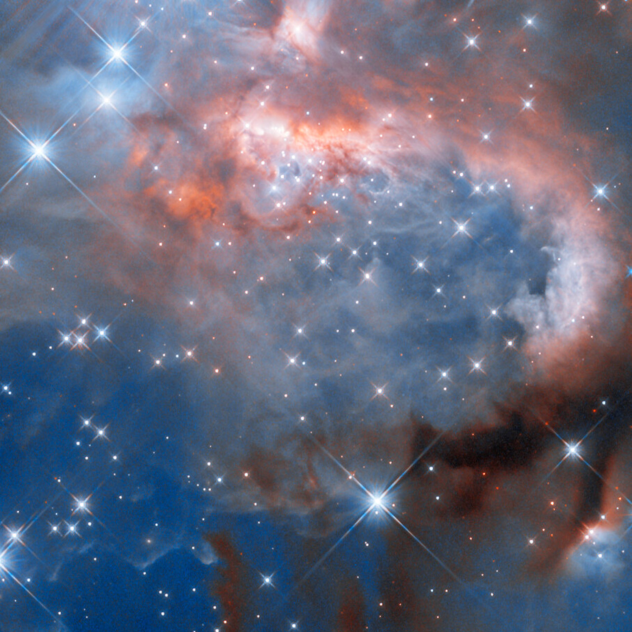 Hubble Observes Collection of Interstellar Gas and Dust in Nebula RCW 7 ...