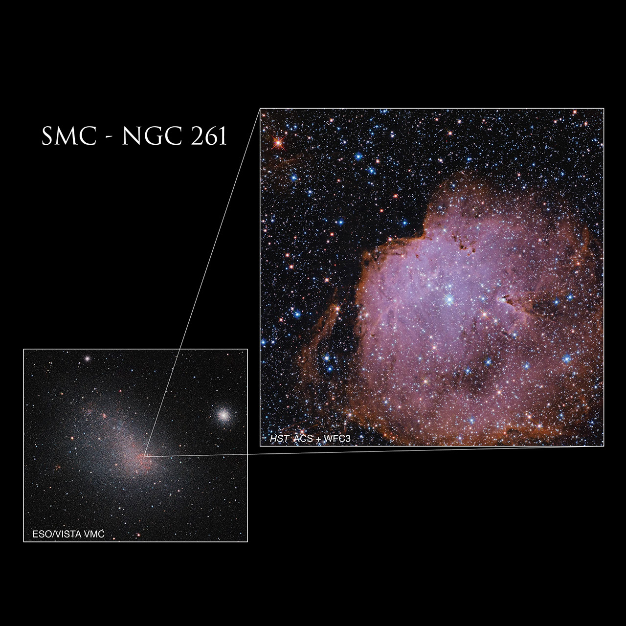 Hubble Observes Ruby Red Nebula NGC 261 Located in the Small Magellanic ...