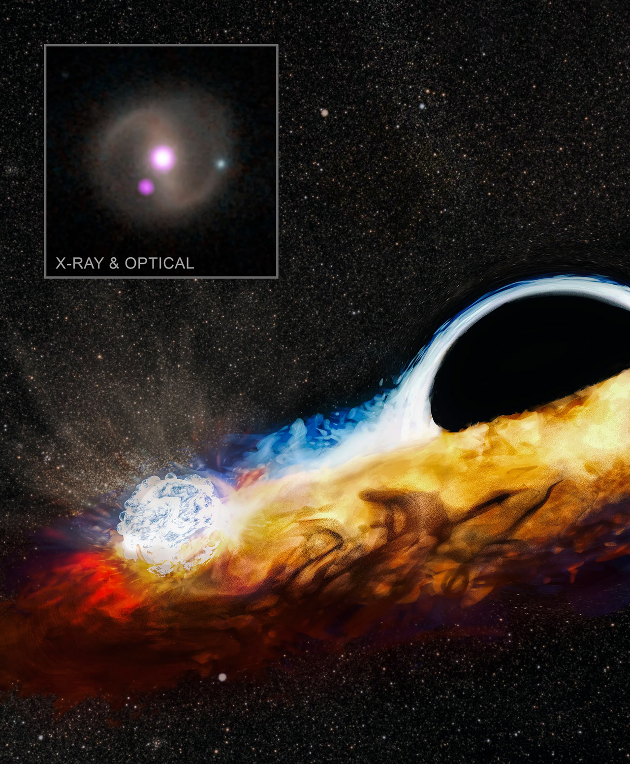 NASA’s Chandra X-ray Observatory Identifies Supermassive Black Hole Tearing Apart Star - TechEBlog