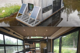 Tiny Floating Home Lets You Live Completely Off-Grid, Complete with ...