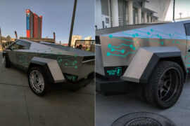 Custom-Built Tesla Cybertruck Dually Makes SEMA 2024 Appearance - TechEBlog