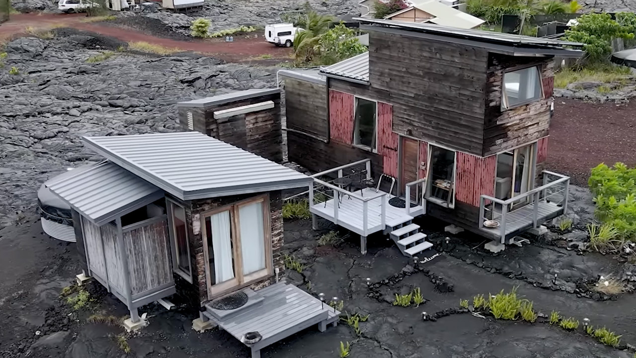 This Solar-Powered Tiny Home was Built On Top of Lava Flow - TechEBlog