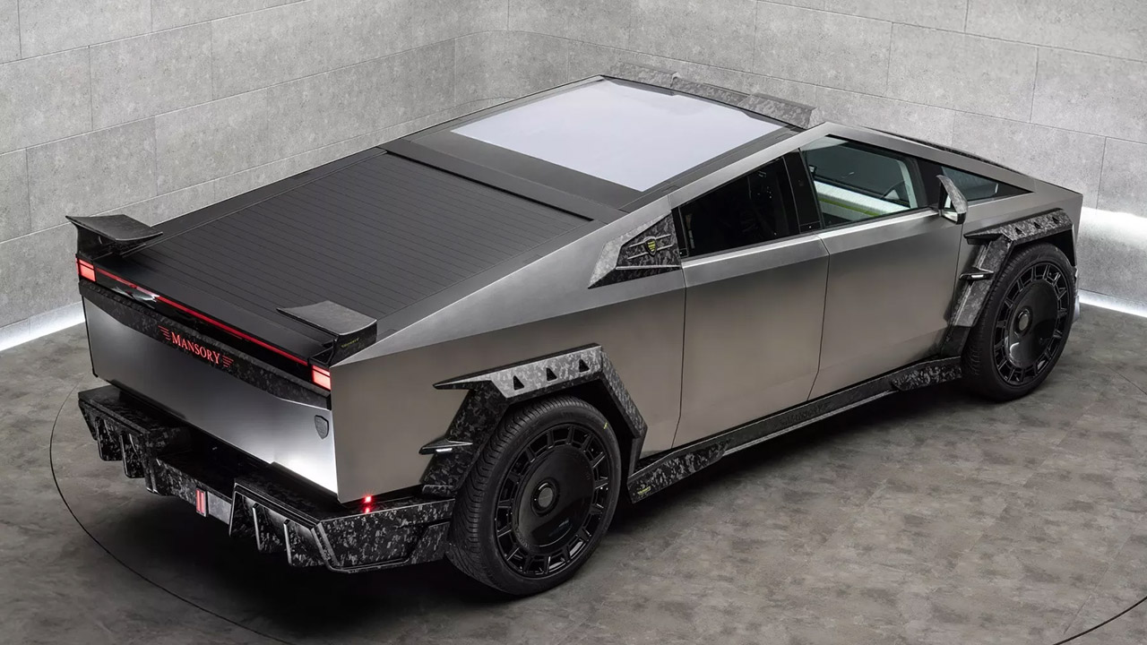 MANSORY Elongation Gives Tesla Cybertruck New Carbon Fiber Body Kit ...