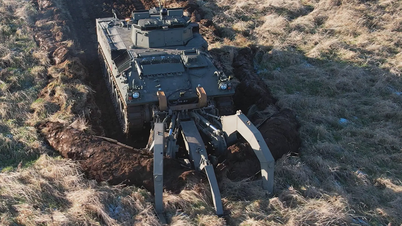 Dstl's WEEVIL is a Robotic Mine Plough Built on a Warrior Infantry ...