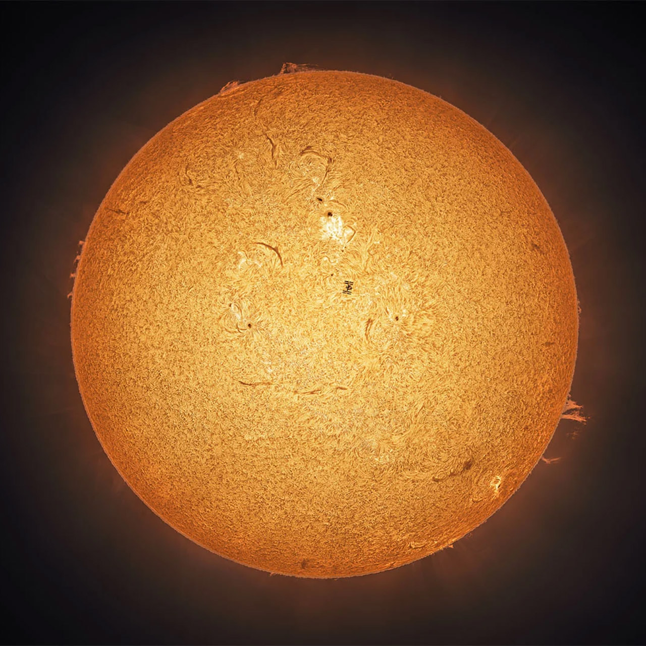Astrophotographer Captures Stunning Photo of ISS Transiting the Sun ...